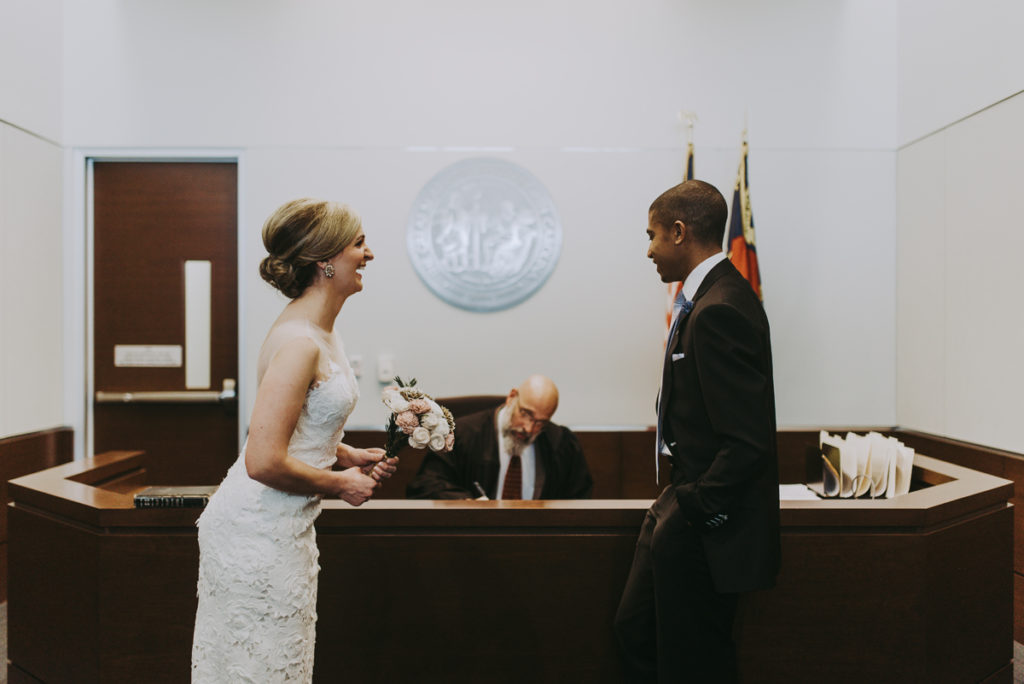 Tara and Brandon | Courthouse Wedding in Downtown Durham NC