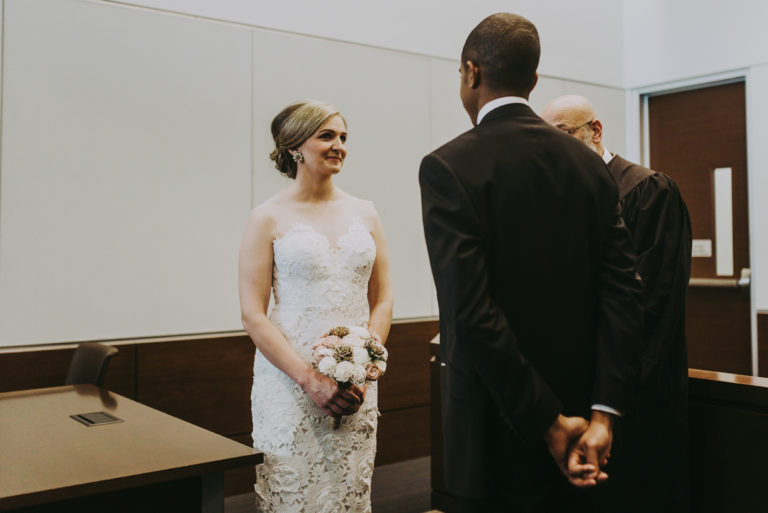 Tara and Brandon | Courthouse Wedding in Downtown Durham NC